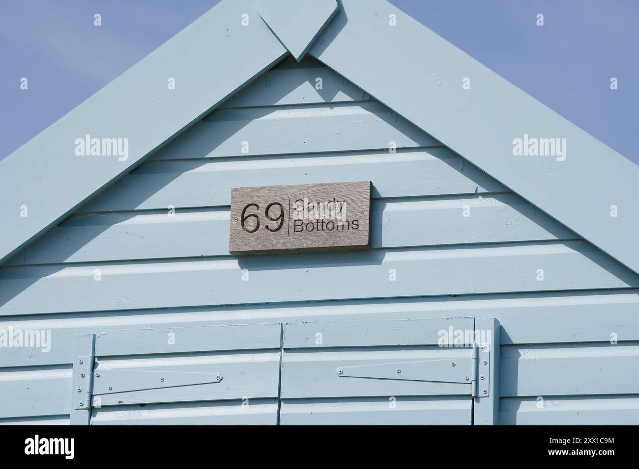Coastal beach hut designs example Stock Photo - Alamy