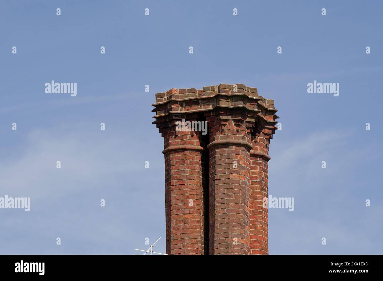 Tall Victorian brick house chimney Stock Photo - Alamy