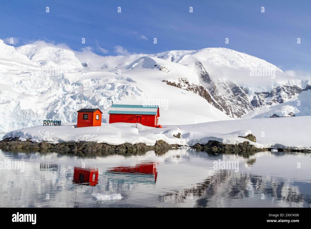 View of the Argentine base Almirante Brown, named after Guillermo Brown ...