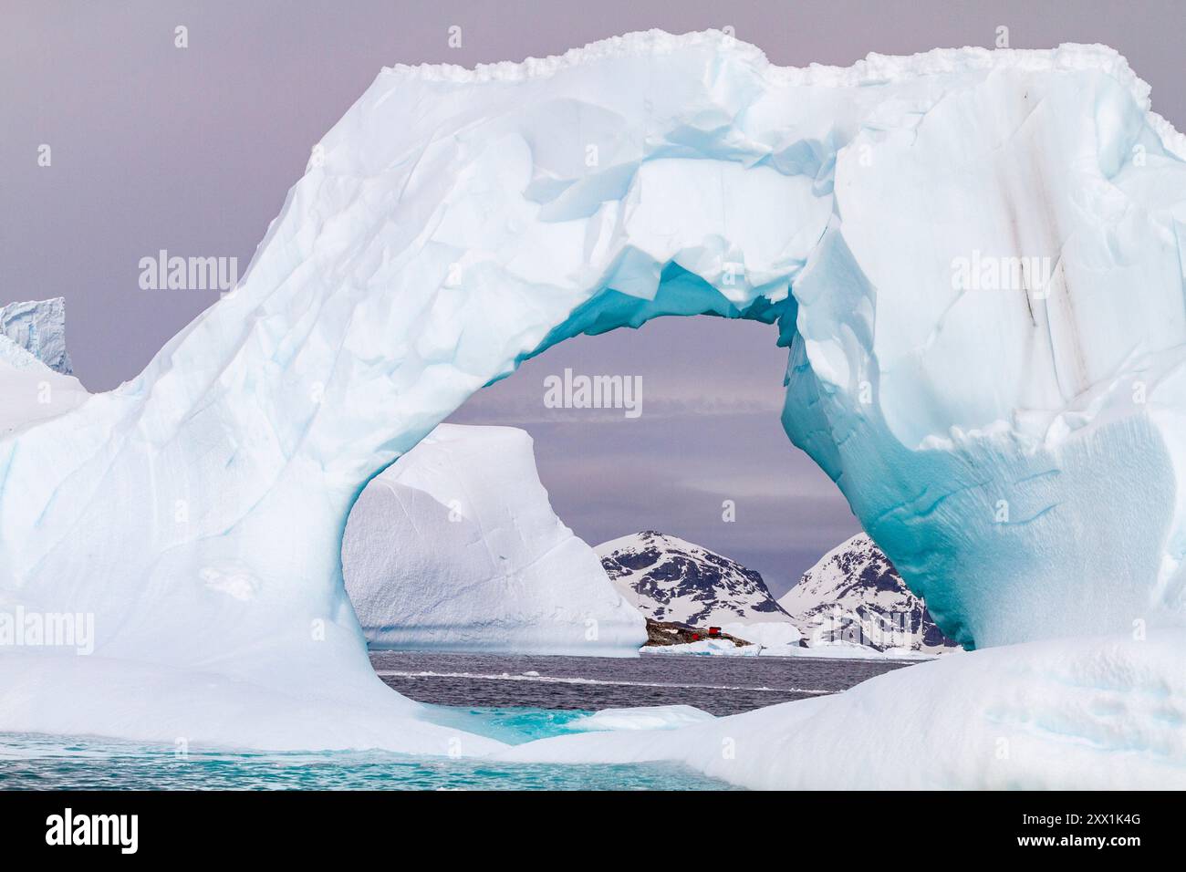 Icebergs near the Antarctic Peninsula during the summer months ...