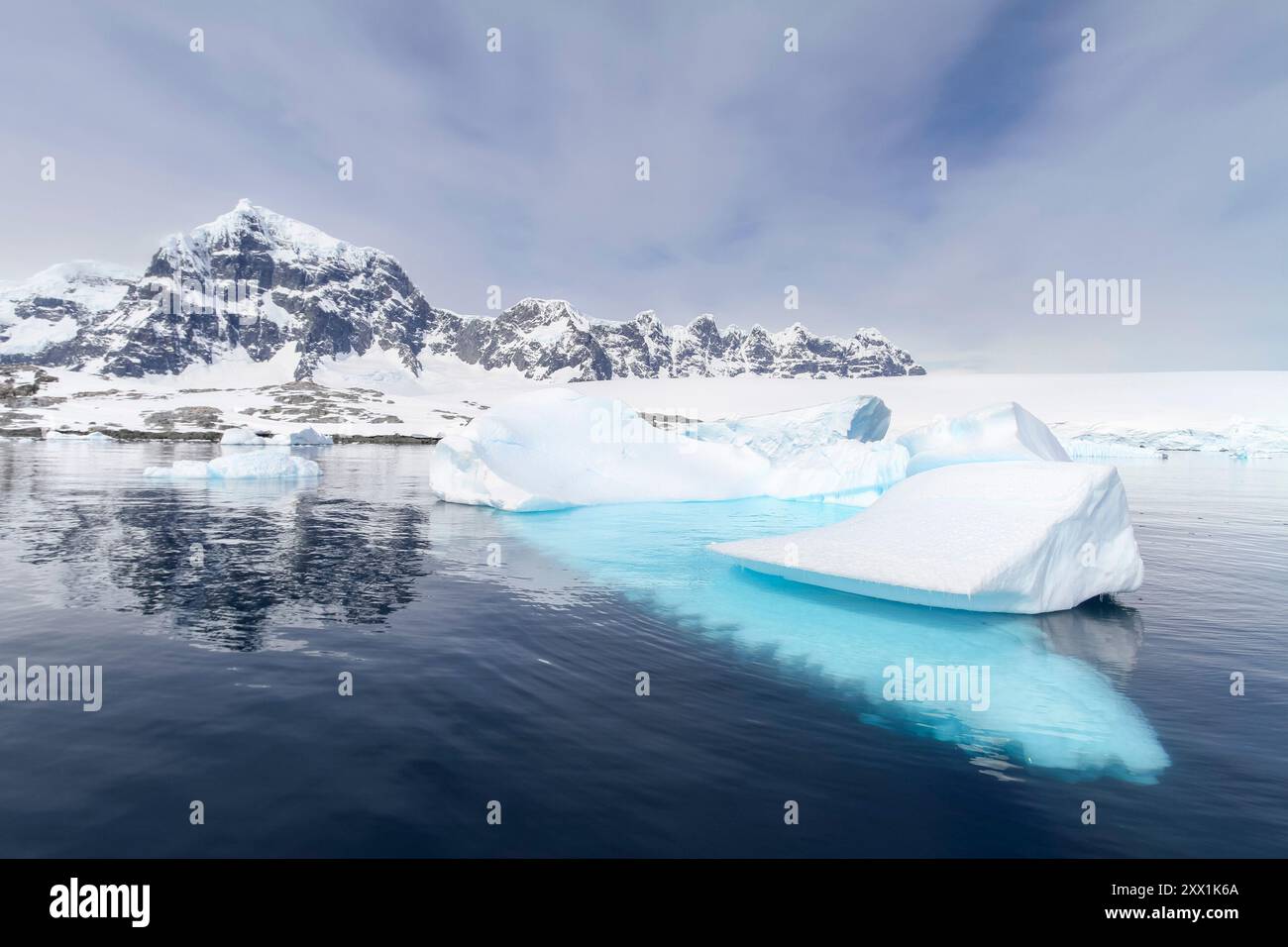 Grounded iceberg near Wiencke Island in the Palmer Archipelago ...