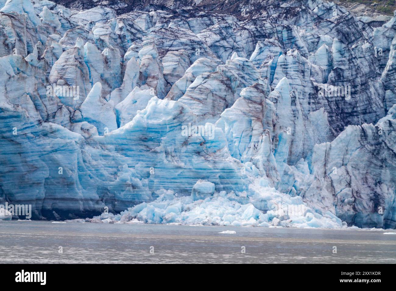 A close up view of Lamplugh Glacier in Glacier Bay National Park and ...