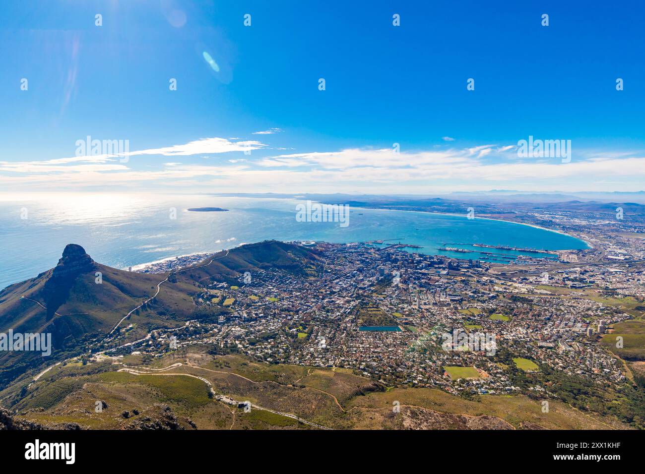 View from Table Mountain, Cape Town, Western Cape Province, South ...