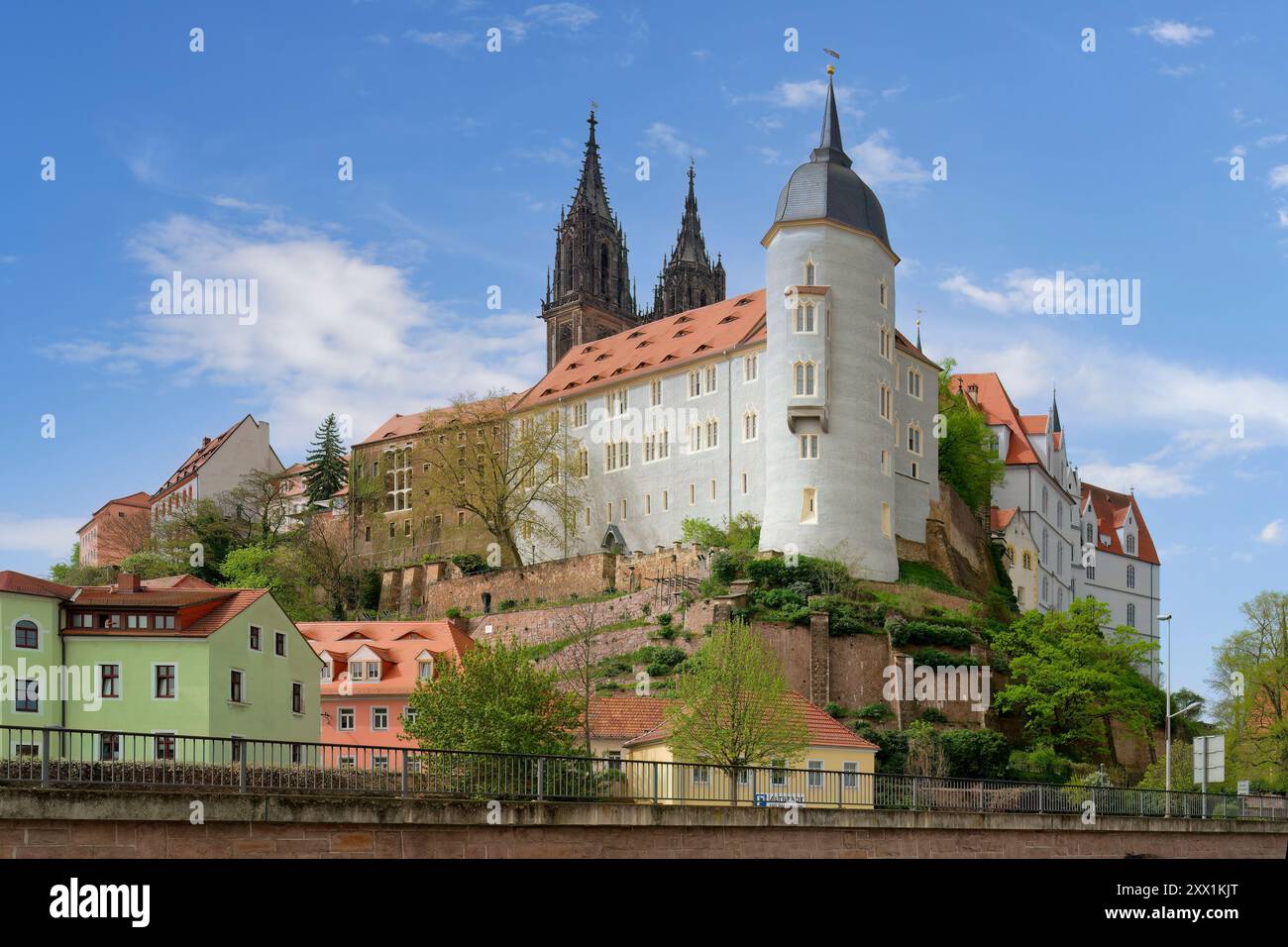 Albrechtsburg castle and the Gothic Cathedral dominating the city ...