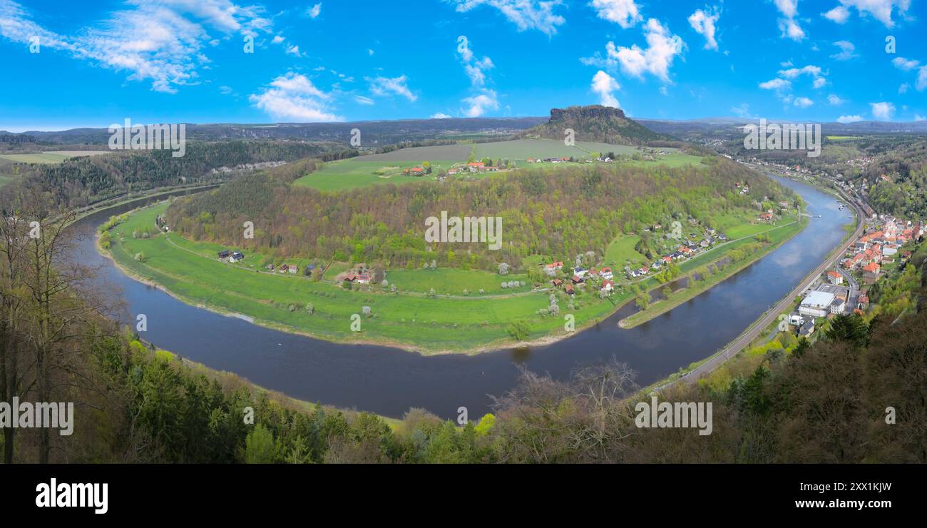 Elbe river meander hi-res stock photography and images - Alamy