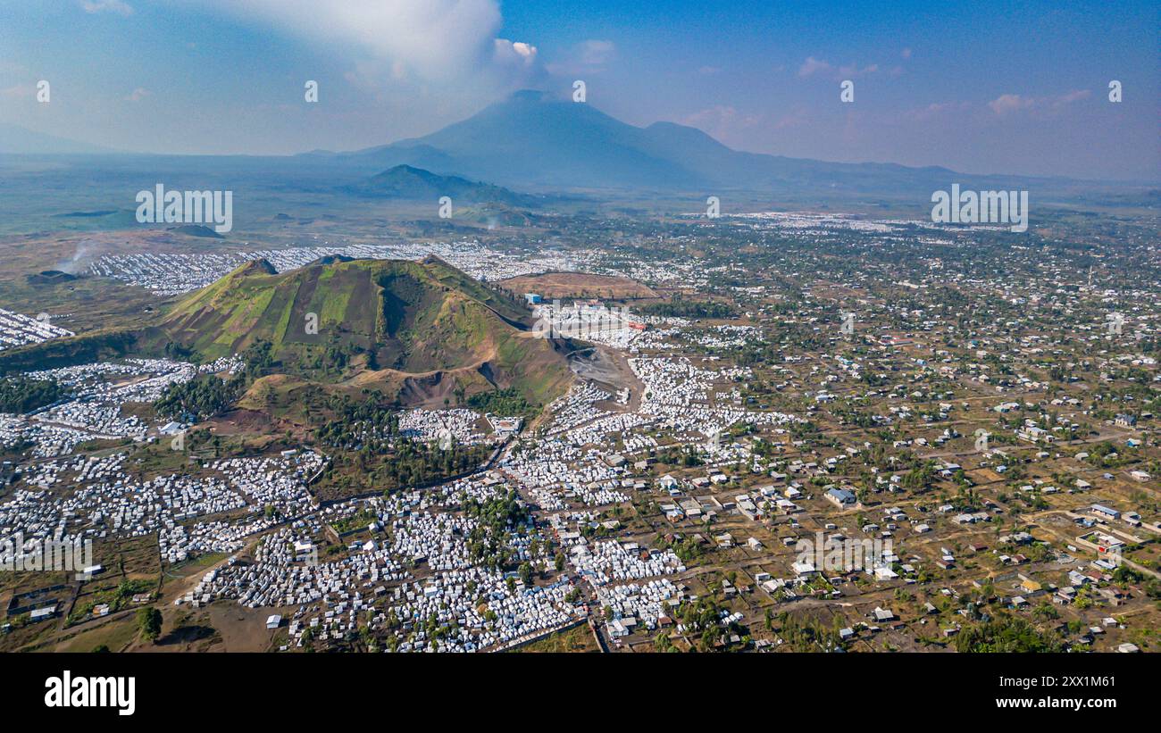 Aerial view of Goma, Democratic Republic of Congo, Africa Stock Photo - Alamy
