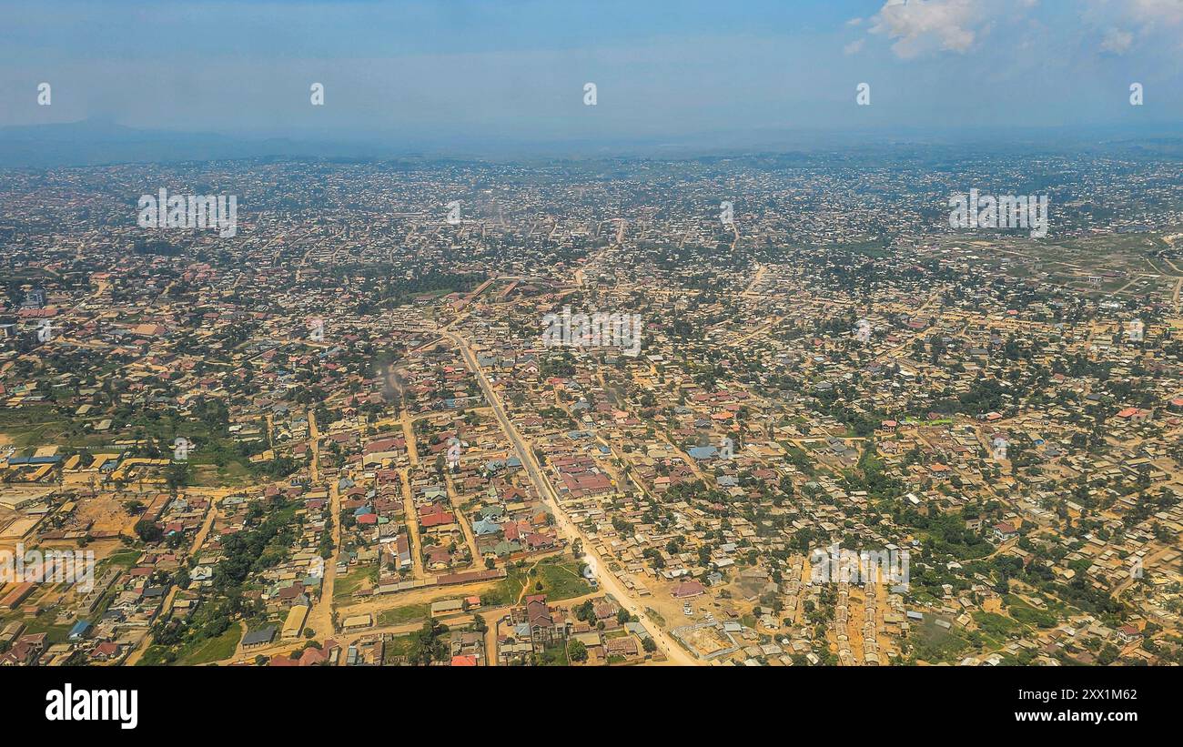 Aerial of Goma, Democratic Republic of Congo, Africa Stock Photo - Alamy