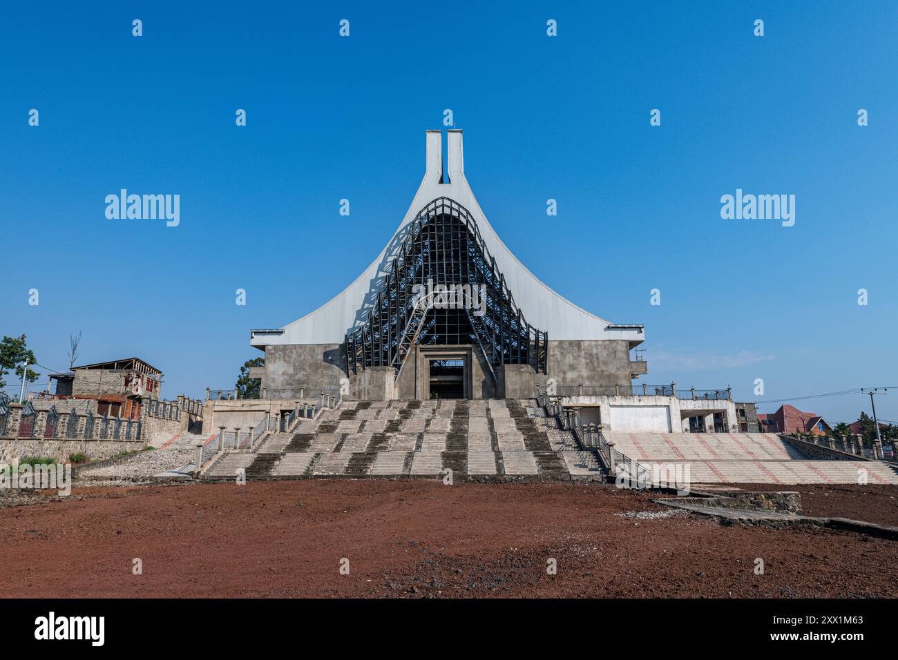 New build cathedral in Goma, Democratic Republic of Congo, Africa Stock ...