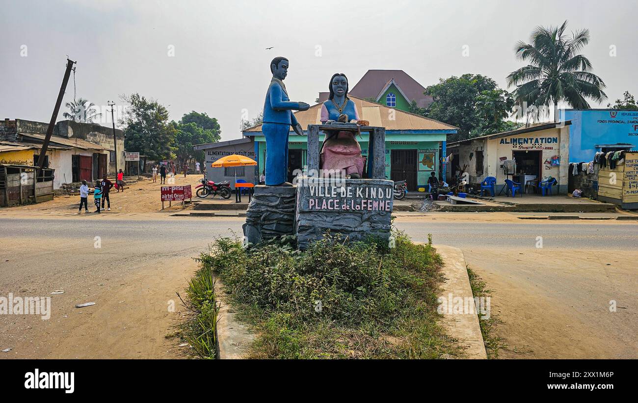 Woman monument, Kindu, Maniema, Democratic Republic of Congo, Africa ...