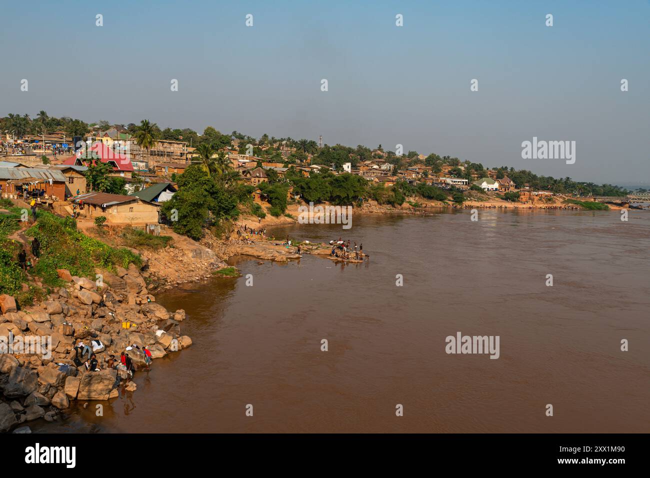 Kasai River flowing through Tshikapa, Kasai, Democratic Republic of ...