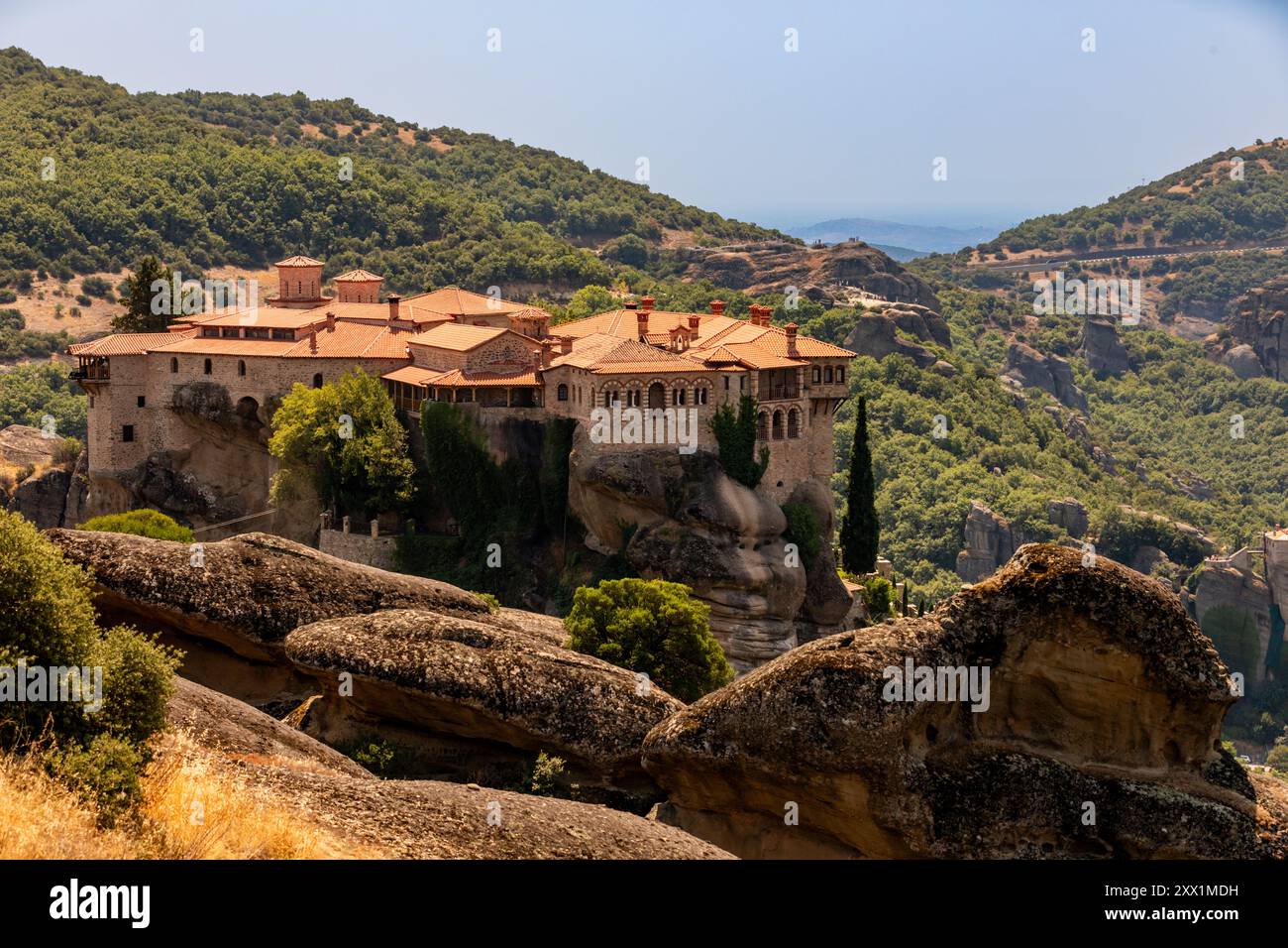 View of the Meteora Monasteries, UNESCO World Heritage Site, Thessaly ...