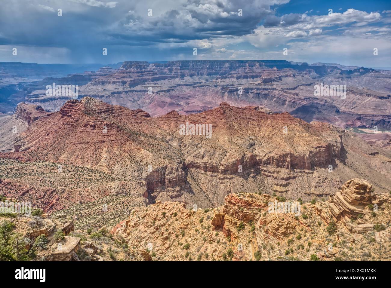Northwest view of Grand Canyon South Rim Arizona from the top floor of ...