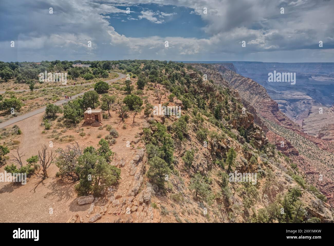 Southwest view of Grand Canyon South Rim Arizona from the top floor of ...