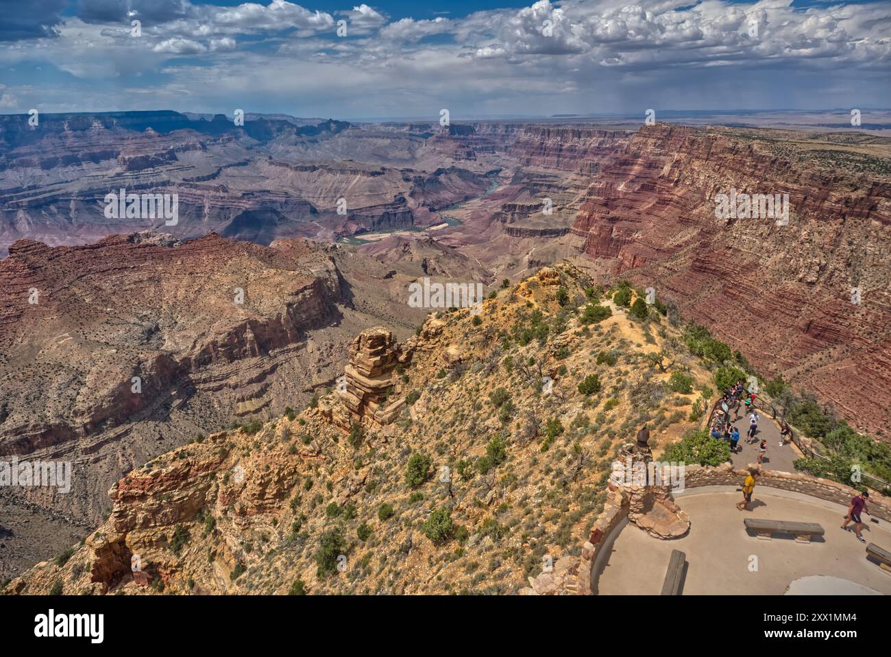 North view of Grand Canyon South Rim Arizona from the top floor of the ...