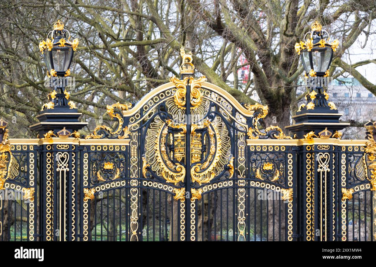 Details of the Canada Gate, part of the Queen Victoria Memorial and an ...