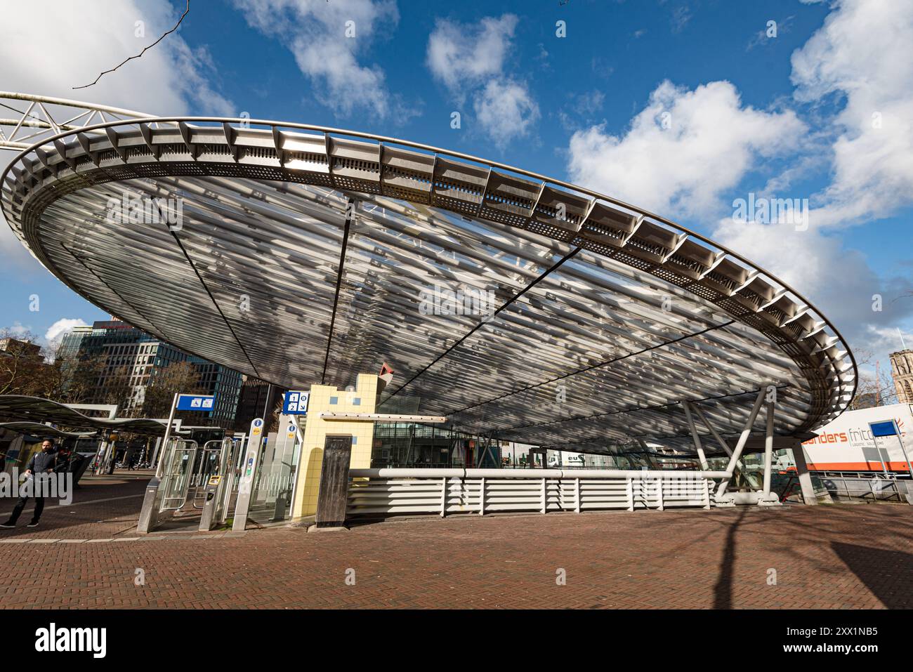 Blaak Station, circular glass structure, Rotterdam, The Netherlands ...