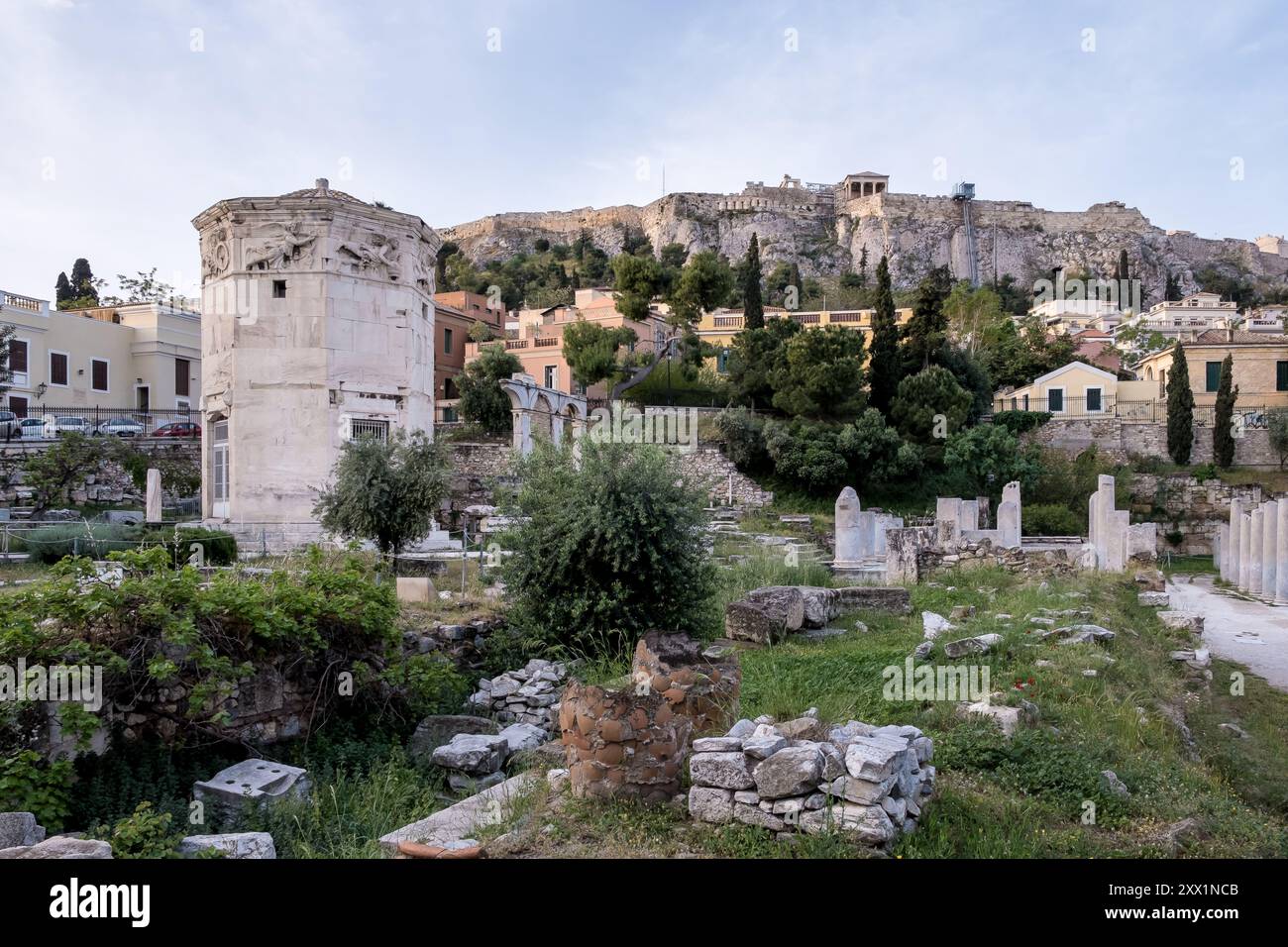 An octagonal pentelic marble clock tower hi-res stock photography and ...
