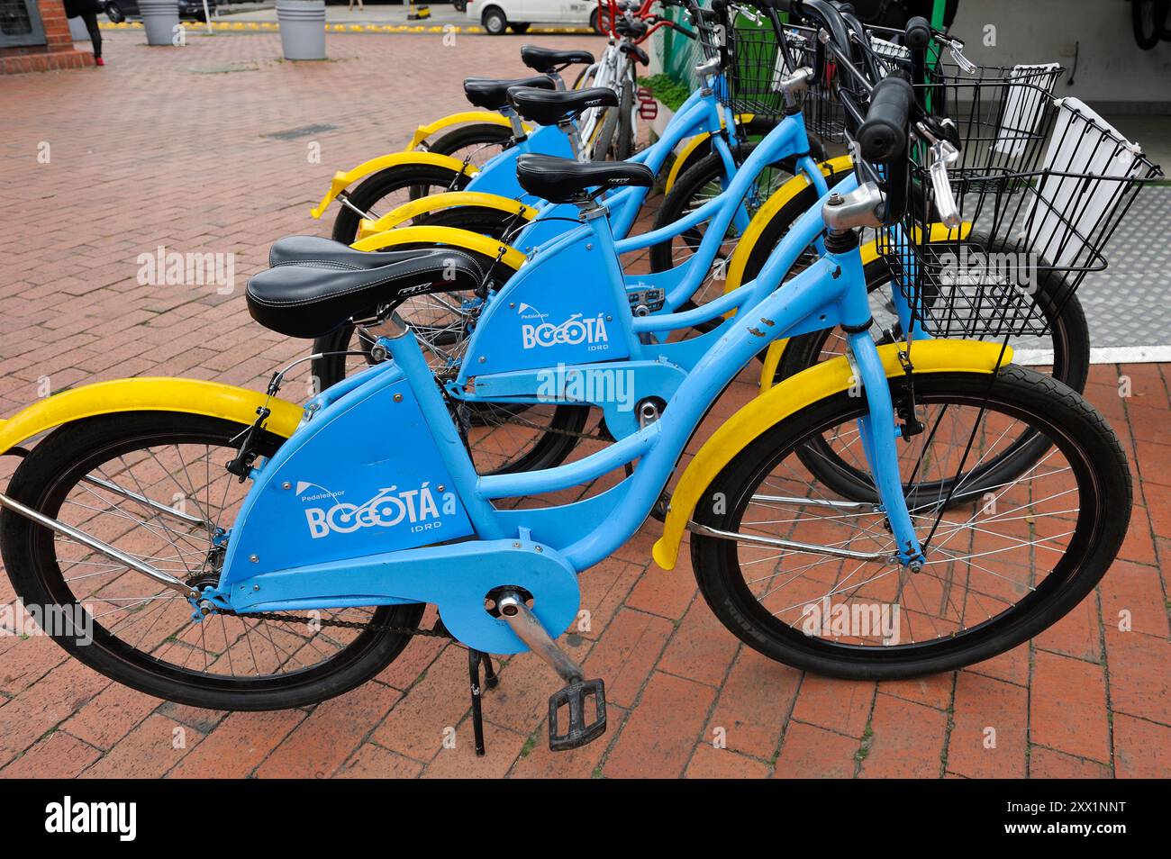 Bicycle-sharing system in Zona Rosa area, Bogota, Colombia, South ...