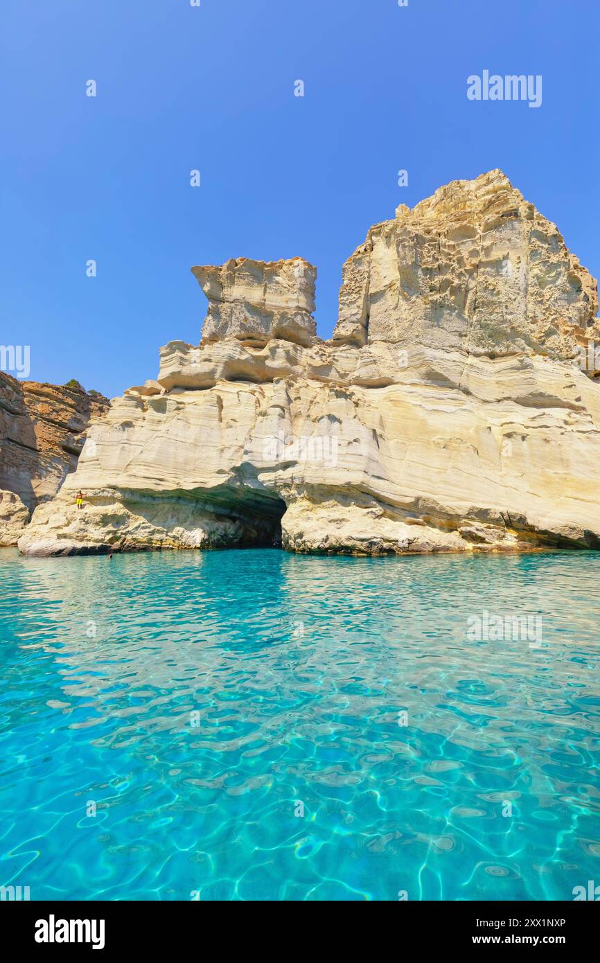 Kleftiko rock formations, Kleftiko, Milos Island, Cyclades Islands ...