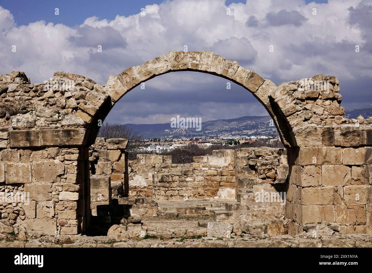 Roman arch, Paphos, Cyprus, Mediterranean, Europe Stock Photo - Alamy