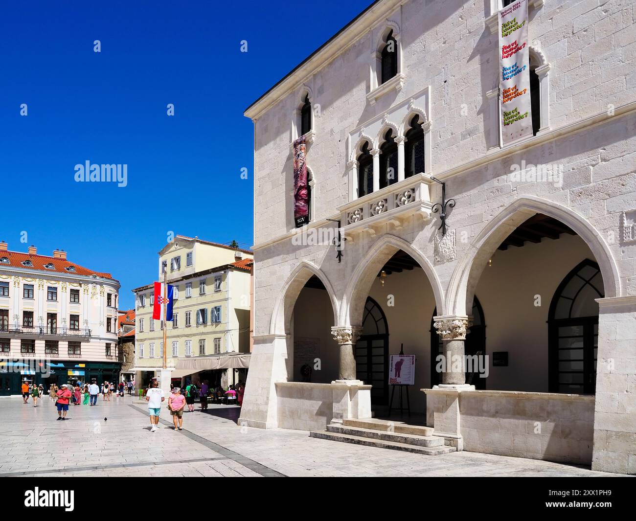 Old Town Hall in Peoples Square, Split, Croatia, Europe Stock Photo - Alamy