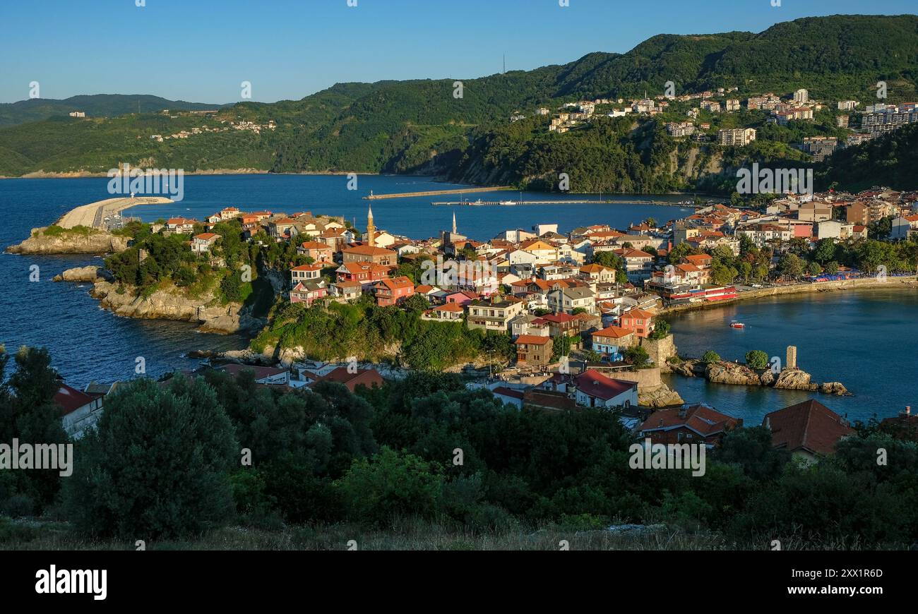 Amasra, Turkey - August 7, 2024: Amasra is a small Black Sea port town ...