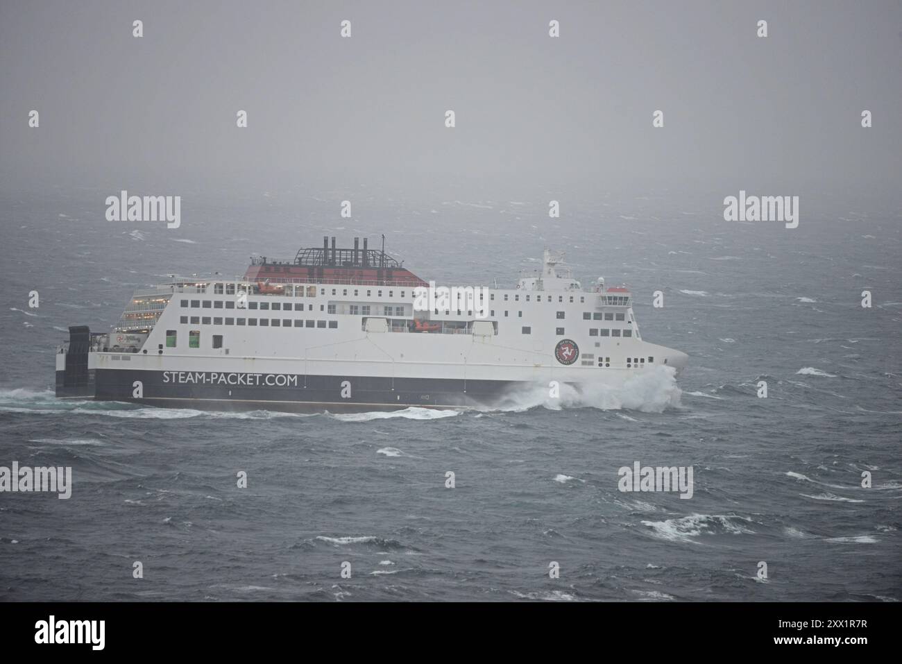 ISLE OF MAN STEAM PACKET COMPANY's flagship vessel, MANXMAN, departing ...
