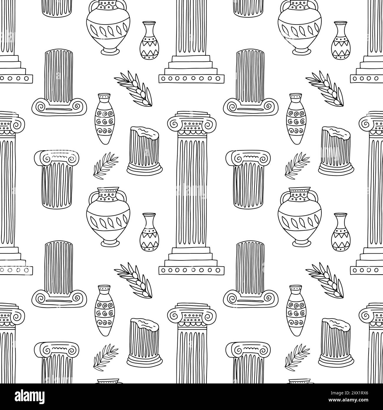 Marble ancient columns seamless pattern Stock Vector Image & Art - Alamy