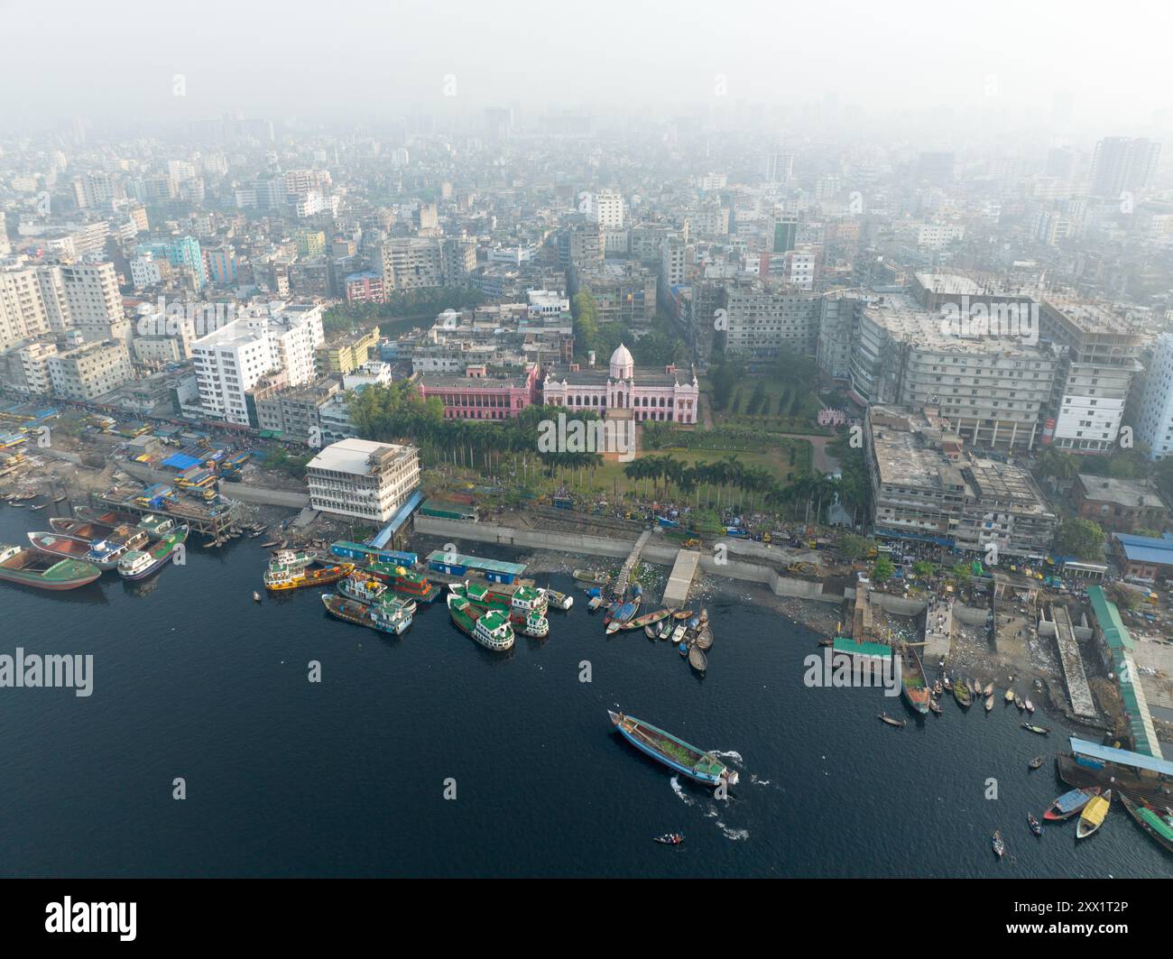 Aerial view of Ahsan Manzil in Dhaka Bangladesh Stock Photo - Alamy