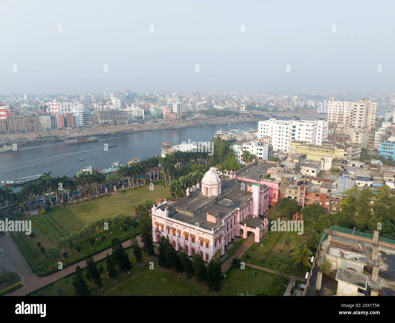 Aerial view of Ahsan Manzil in Dhaka Bangladesh Stock Photo - Alamy
