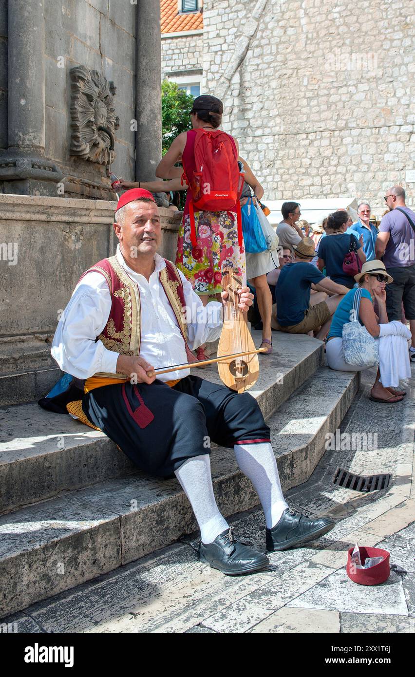 Local man in traditional dress old town Dubrovnik, Croatia Stock Photo ...