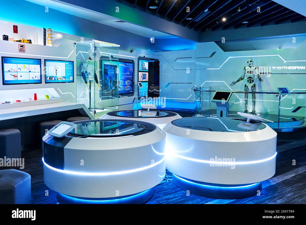 Futuristic interior of science museum in KL city. Kuala Lumpur ...