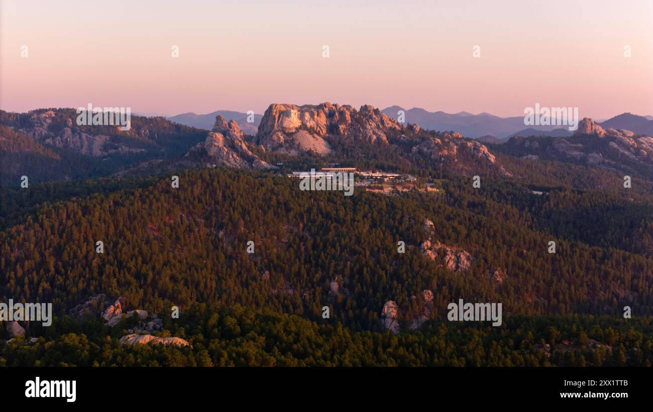 Aerial photograph of Mt. Rushmore National Memorial from the Norbeck ...
