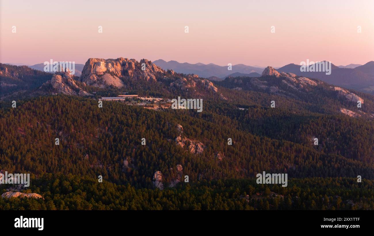 Aerial photograph of Mt. Rushmore National Memorial from the Norbeck ...