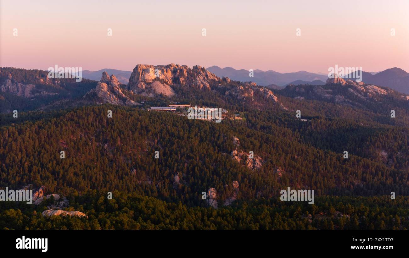 Aerial photograph of Mt. Rushmore National Memorial from the Norbeck ...