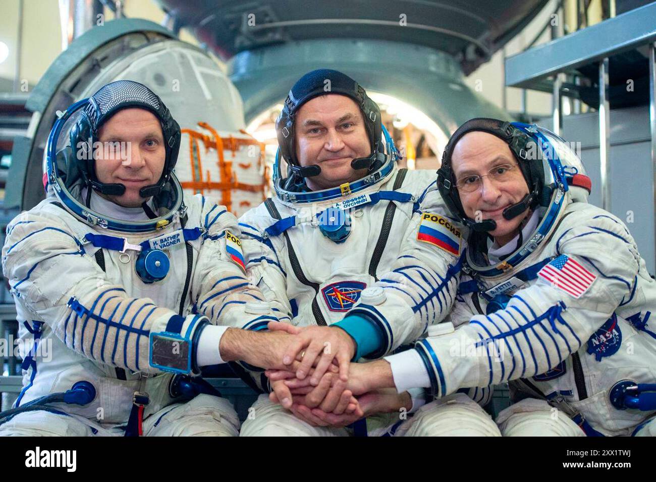 In this photo released by Gagarin Research And Test Cosmonaut Training ...