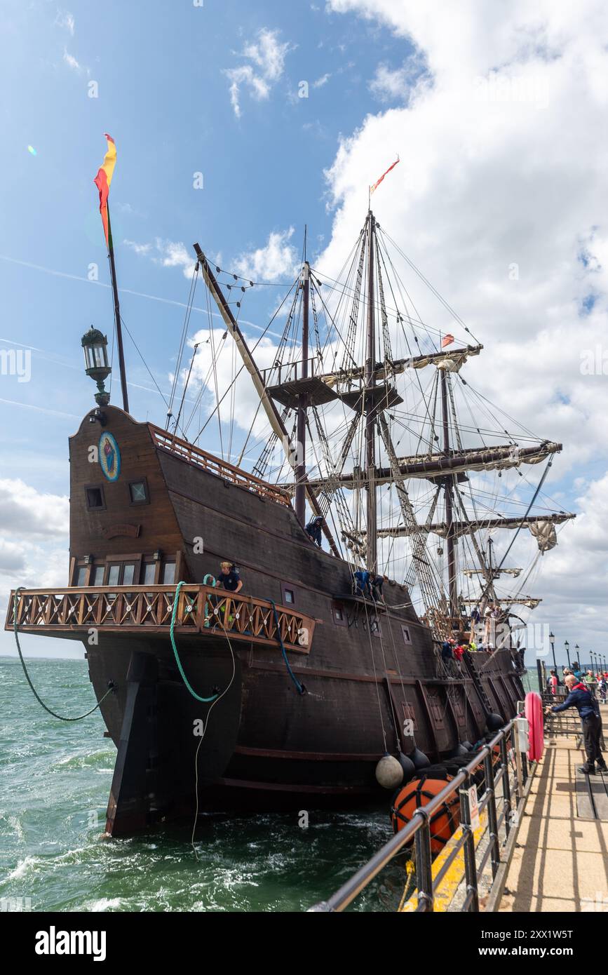Galeon Andalucia replica 17th Century Spanish galleon arriving at ...