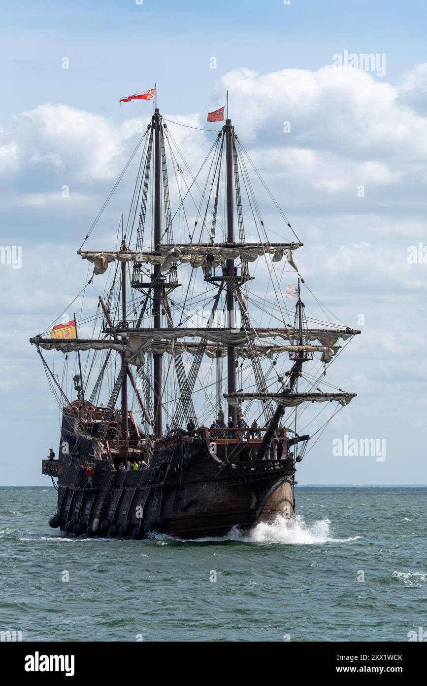 Galeon Andalucia replica 17th Century Spanish galleon arriving at ...