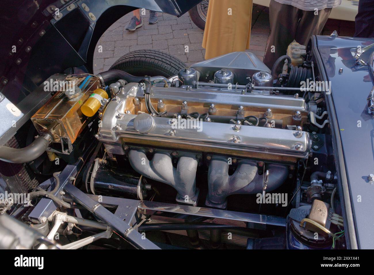 Old restored petrol engine example Stock Photo - Alamy