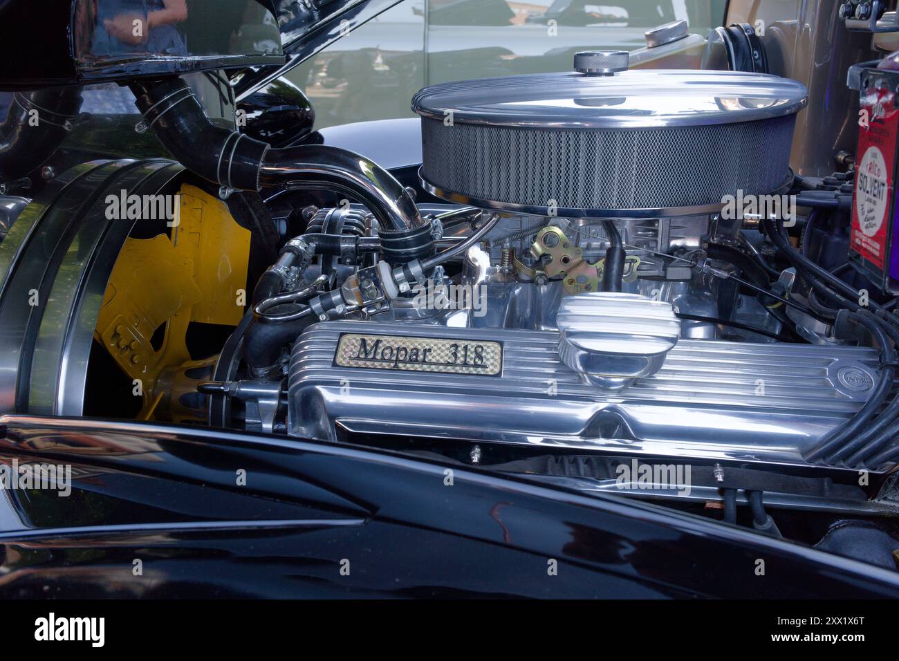 Old restored petrol engine example Stock Photo - Alamy