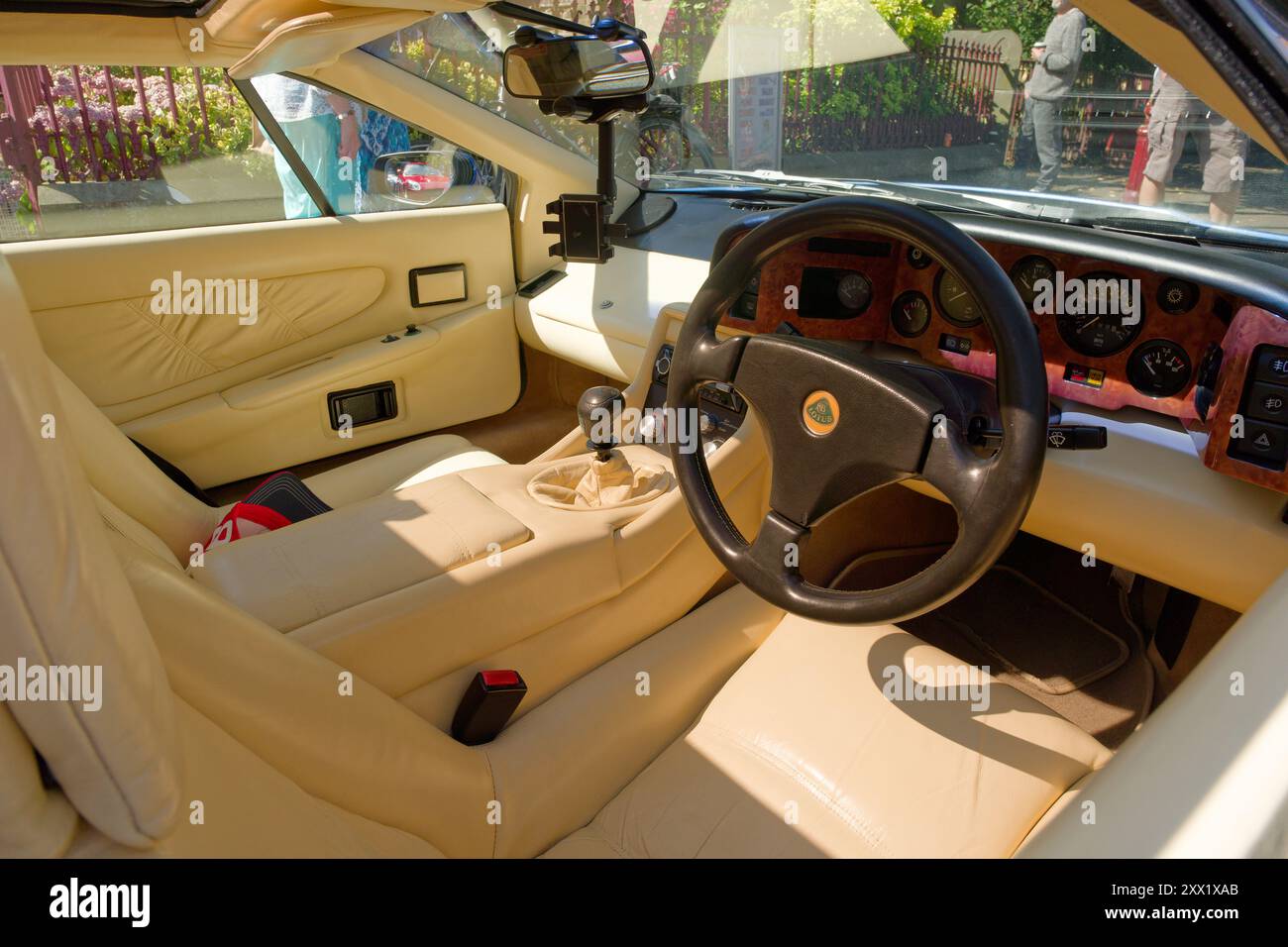 Interior of a Lotus open top sports car Stock Photo - Alamy