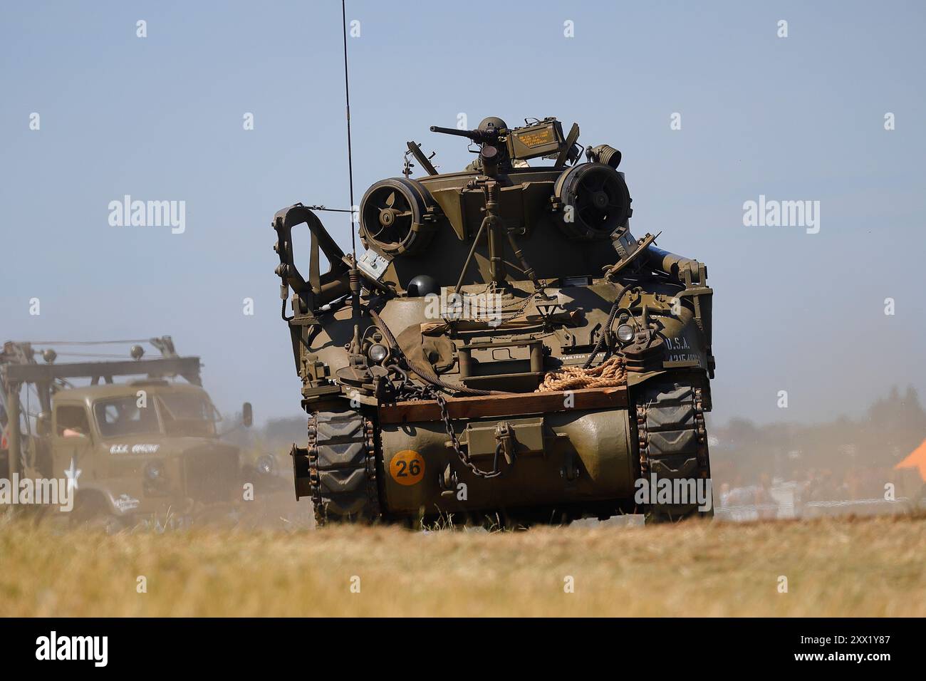 M32 military recovery tank on parade at The Yorkshire Wartime ...