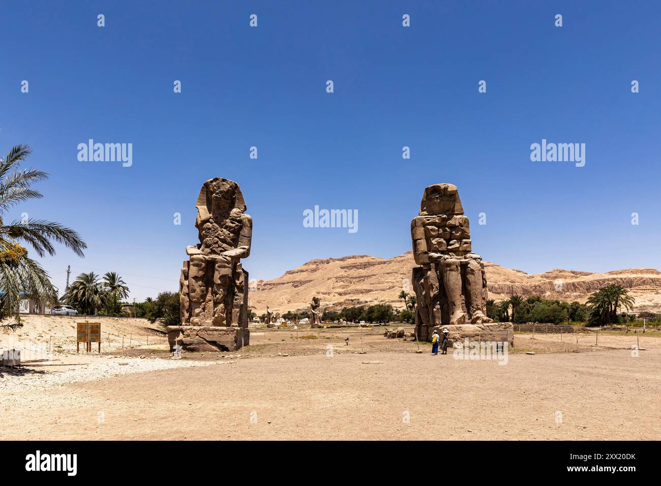 Colossi of Memnon, massive stone statues of Amenhotep III, Luxor, Egypt ...