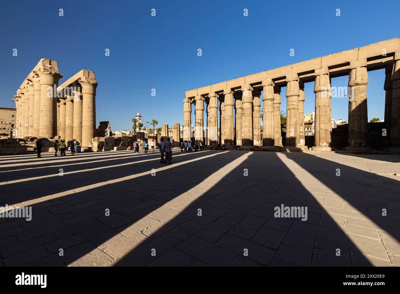 Luxor Temple, Court of Amenhotep III, Colonnade courtyard, Luxor Temple ...