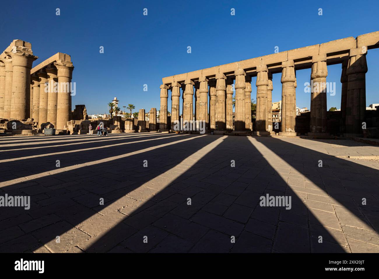 Luxor Temple, Court of Amenhotep III, Colonnade courtyard, Luxor Temple ...