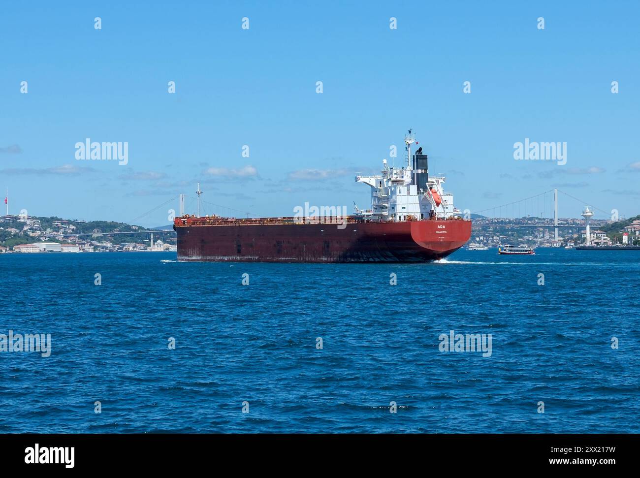 A large number of cargo ships pass through the Istanbul Strait every ...