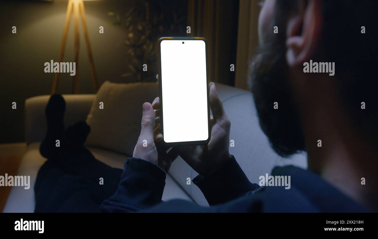 Man tapping on green screen hi-res stock photography and images - Alamy