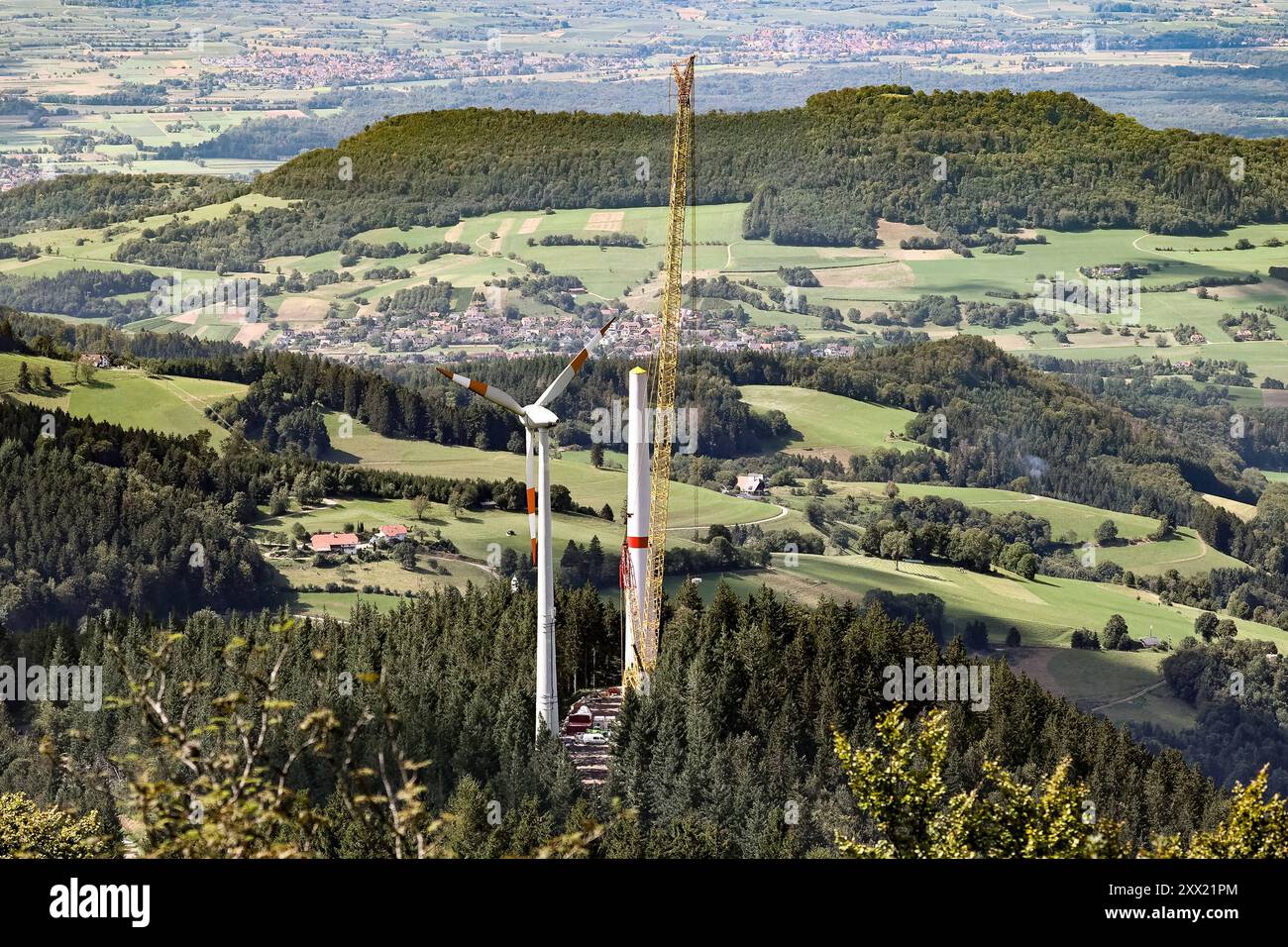 Windkraftanlage, Holzschlägermatte, Schauinsland, Freiburg, Baustelle ...