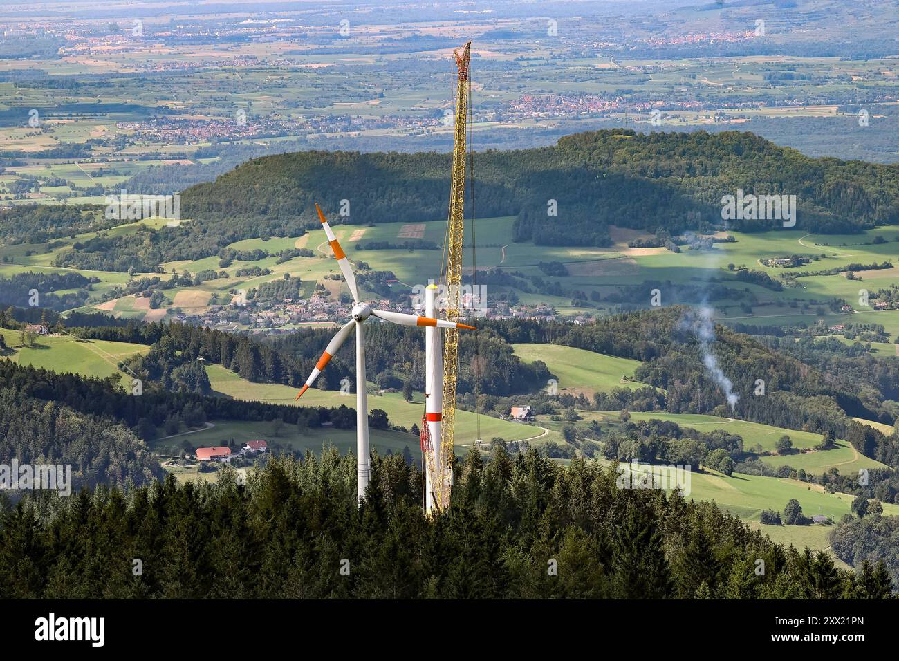 Windkraftanlage, Holzschlägermatte, Schauinsland, Freiburg, Baustelle ...