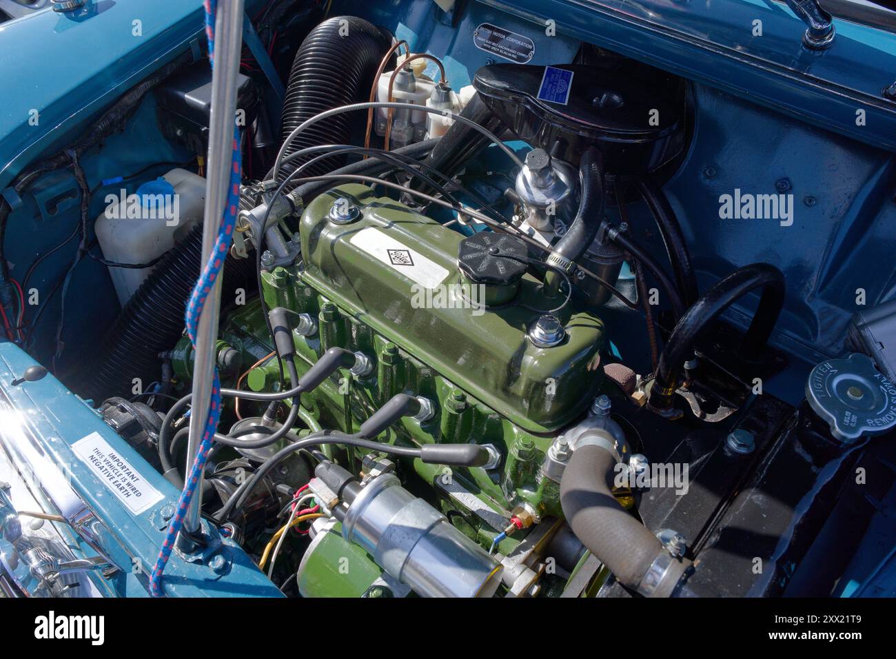 Old restored petrol engine example Stock Photo - Alamy